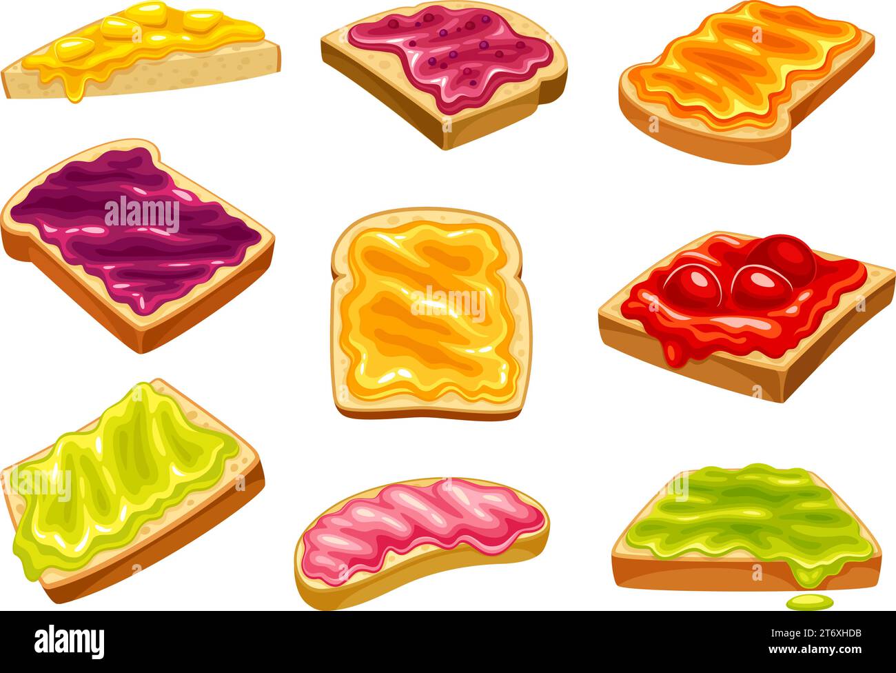 Bread raspberry jam on Stock Vector Images - Alamy