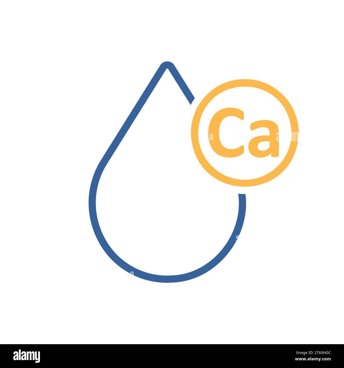 Milk drop with molecule calcium vector icon. Dairy product sign. Graph ...