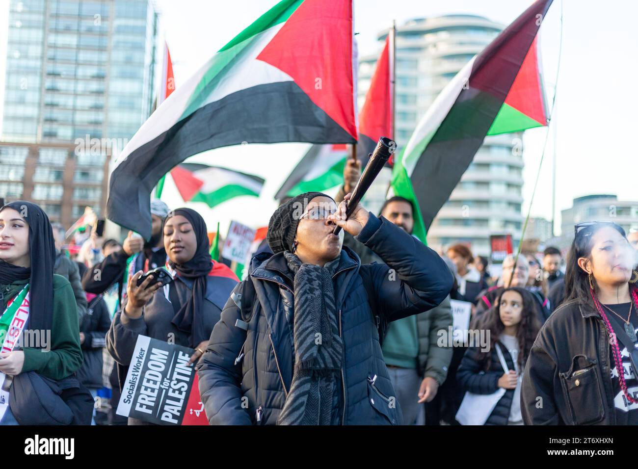 11th November Palestinian Solidarity March - Armistace Day Stock Photo ...