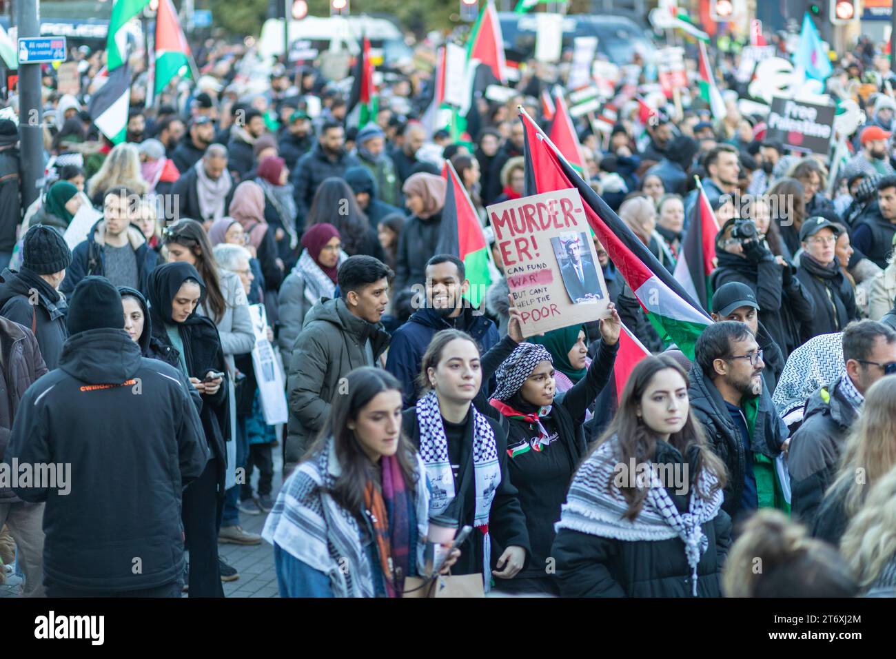 11th November Palestinian Solidarity March - Armistace Day Stock Photo ...