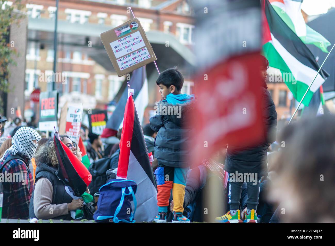 11th November Palestinian Solidarity March - Armistace Day Stock Photo ...