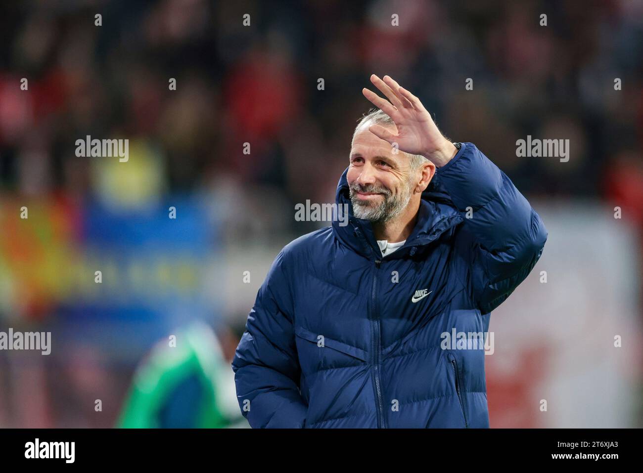 Leipzig's head coach Marco Rose waves prior to the German Bundesliga ...