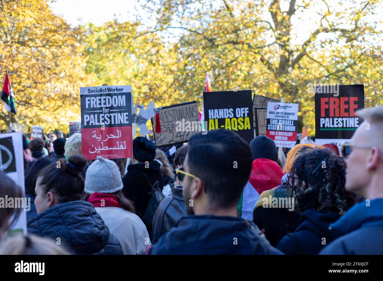 11th November Palestinian Solidarity March - Armistace Day Stock Photo ...