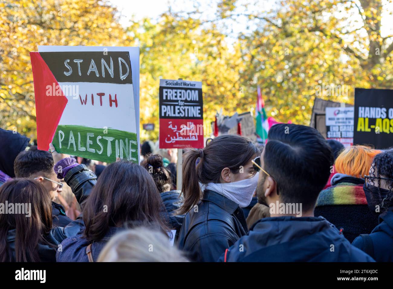 11th November Palestinian Solidarity March - Armistace Day Stock Photo ...