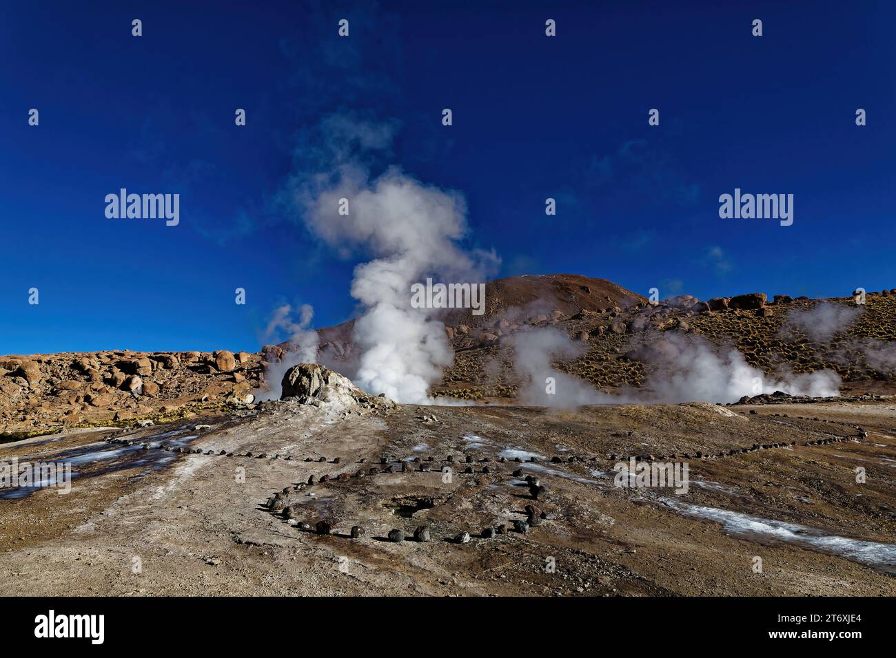 Breathtaking sunrise at Geysers El Tatio in the Atacama Desert - Chile ...