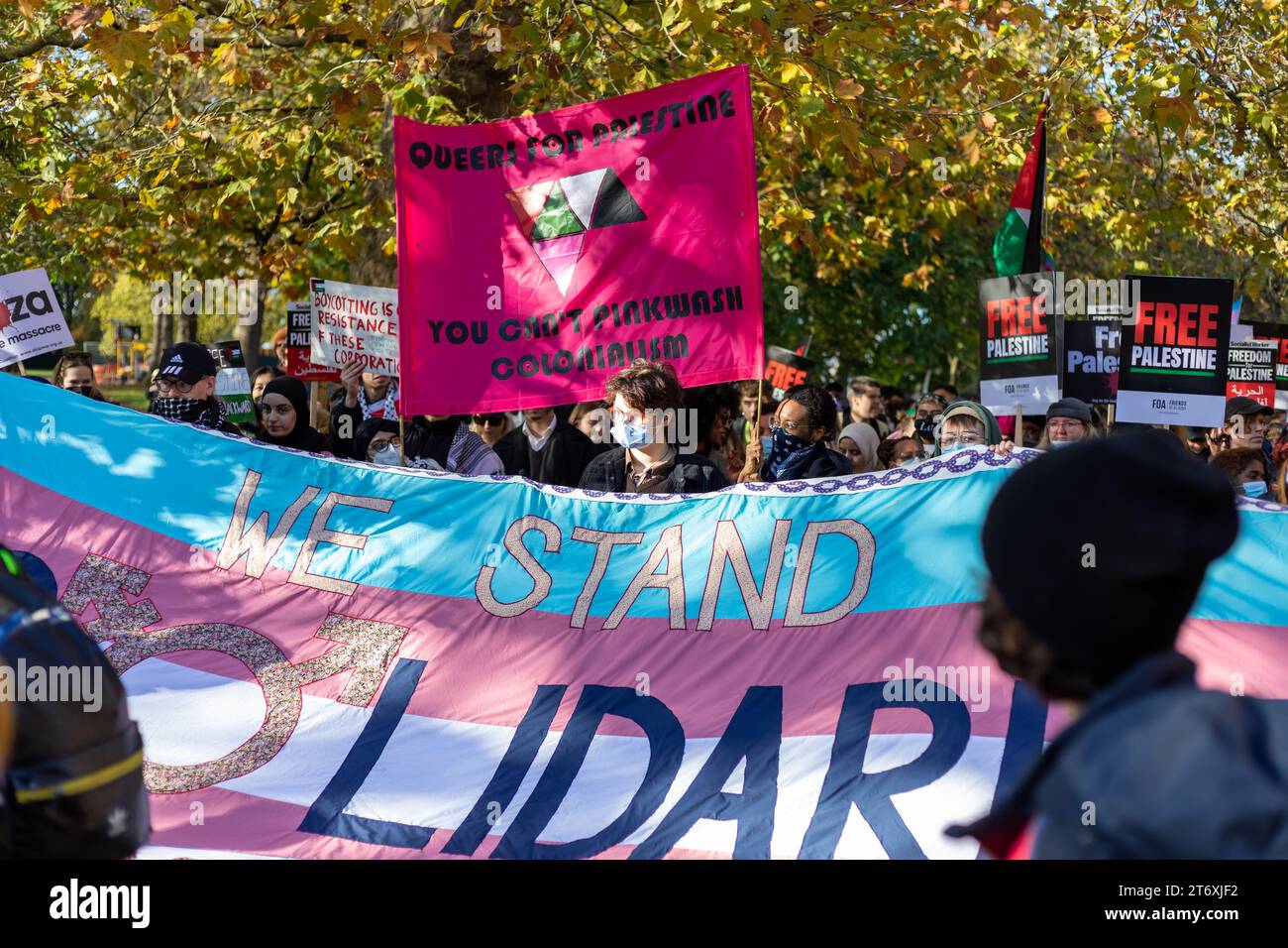11th November Palestinian Solidarity March - Armistace Day Stock Photo ...