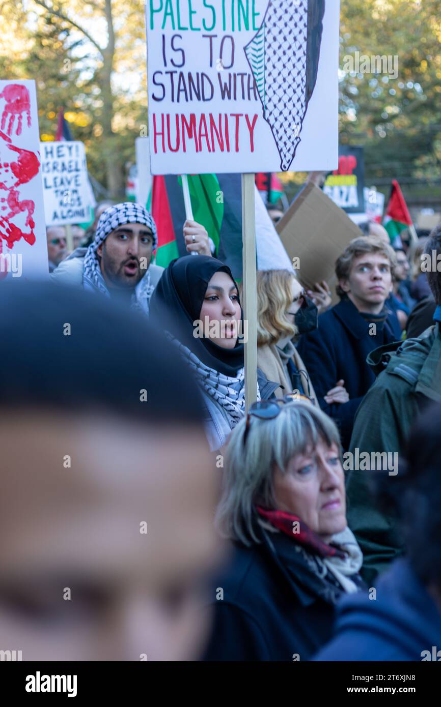 11th November Palestinian Solidarity March - Armistace Day Stock Photo ...