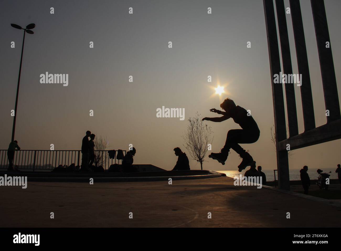 Istanbul sunset with human silhouettes hi-res stock photography and ...