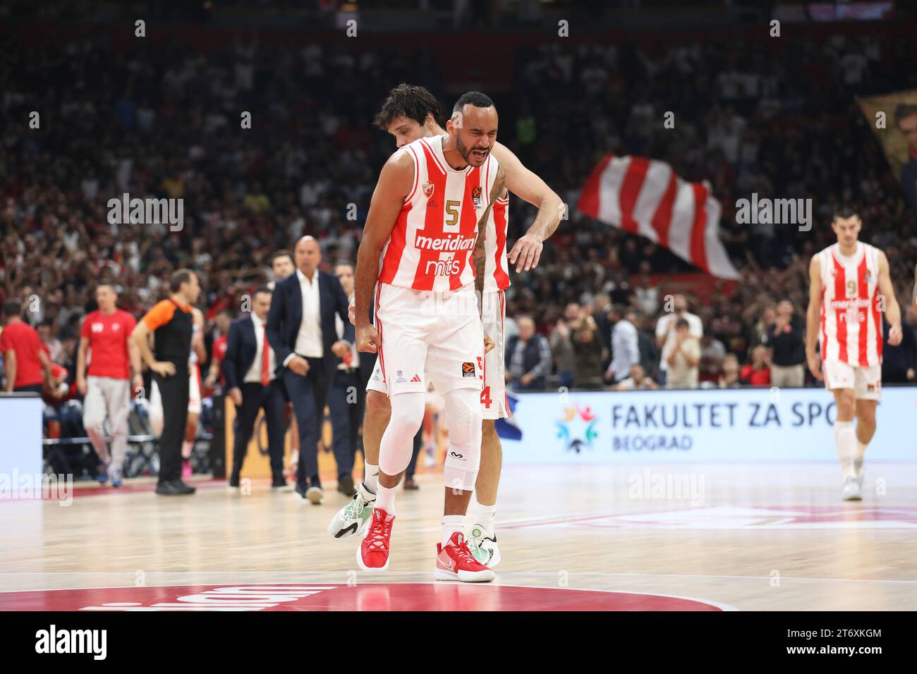 Belgrade, Serbia, 2 November, 2023. Adam Hanga of Crvena Zvezda ...