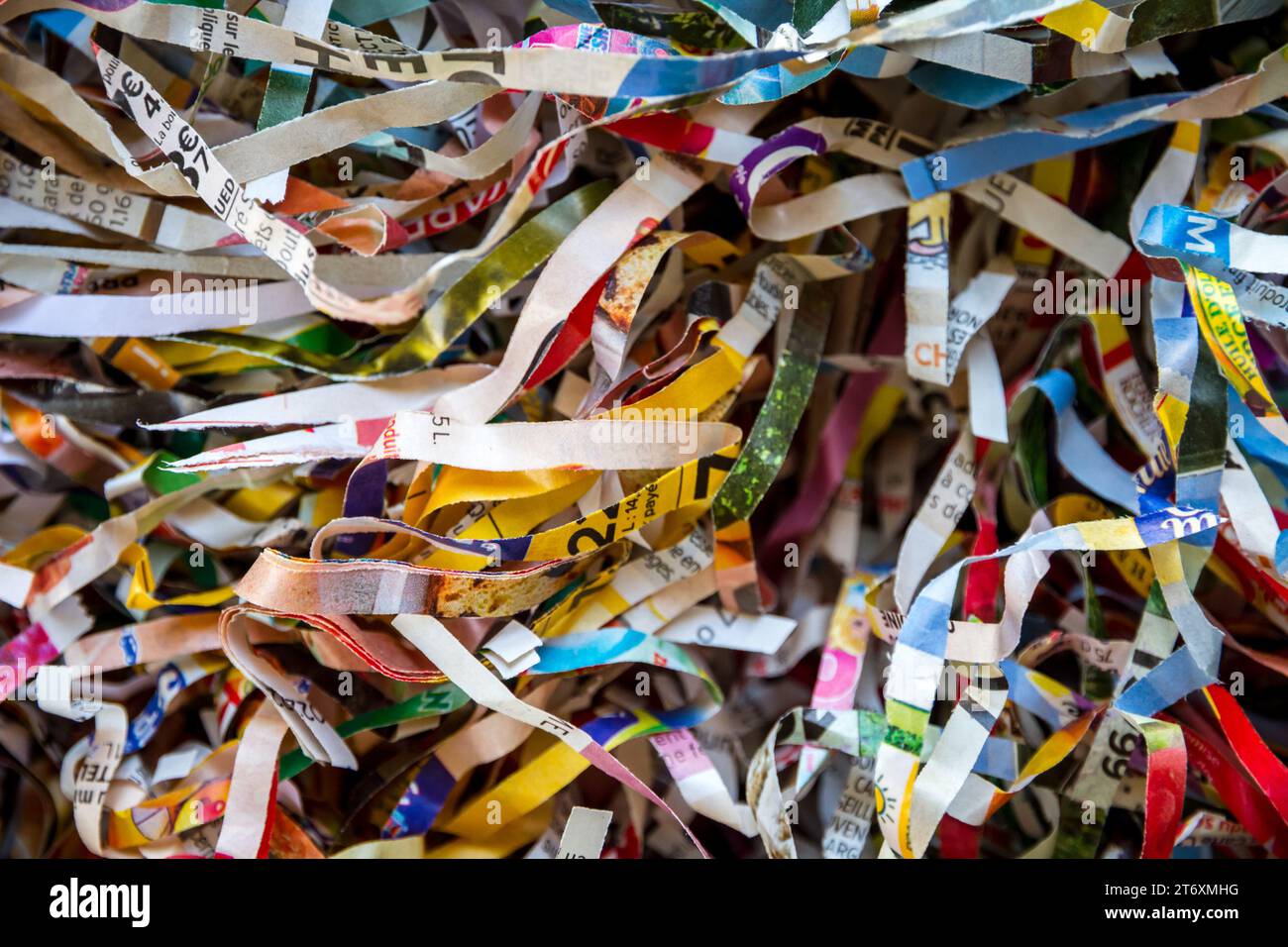 Colorful shredded papers wallpaper. Macro view background Stock Photo ...