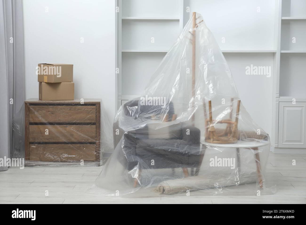 Plastic sheet covered boxes hi-res stock photography and images - Alamy
