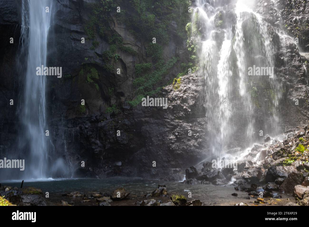 The Sekumpul Waterfall, a large waterfall in the middle of the jungle ...