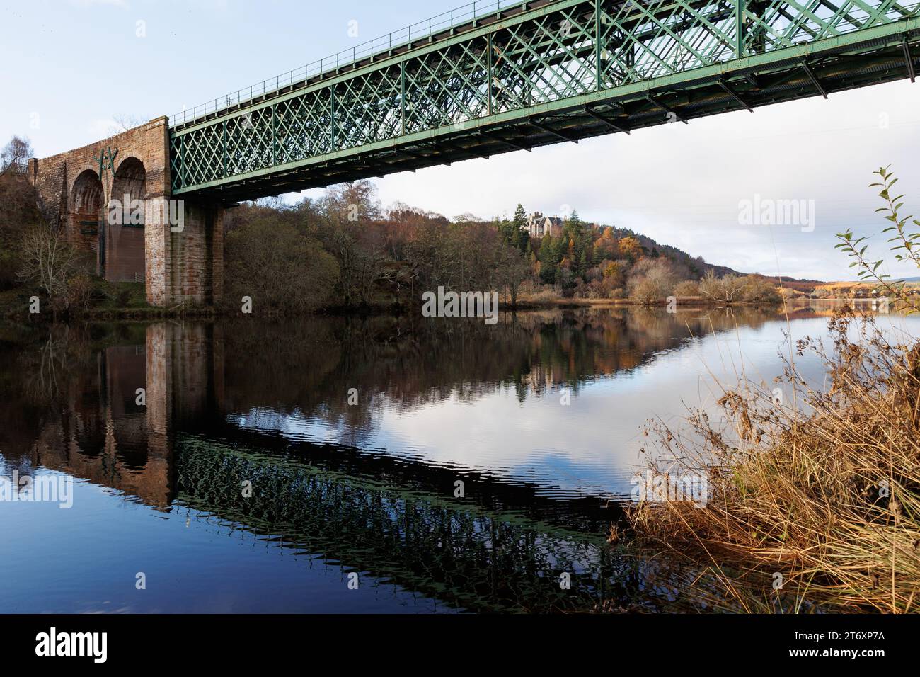 Nov 11, 2023. Culrain, Scotland. Carbisdale Castle is seen beneath the ...