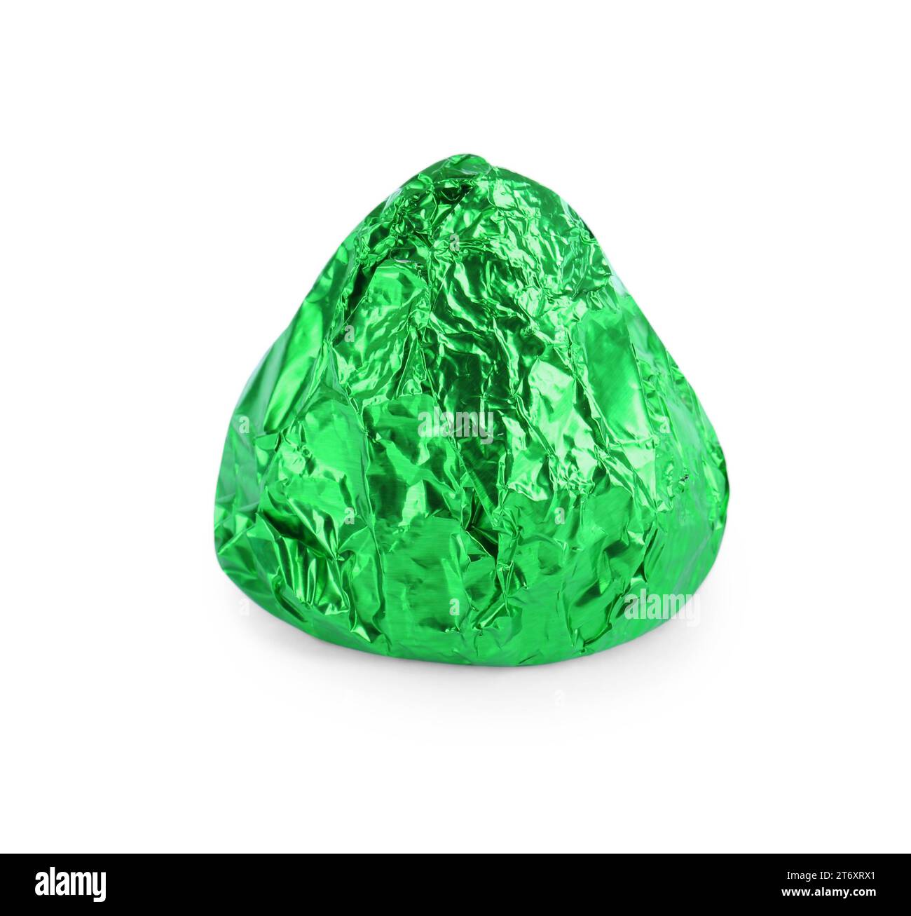 Tasty candy in green wrapper isolated on white Stock Photo - Alamy