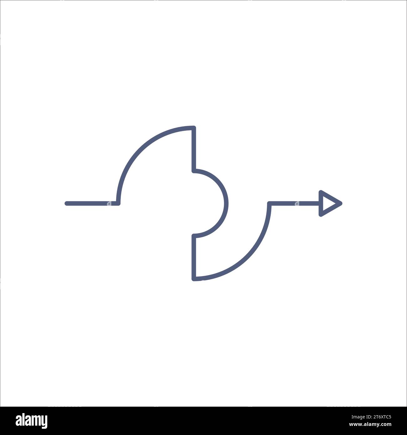 Trajectory move arrow icon outline. Launch travel. Distance check ...
