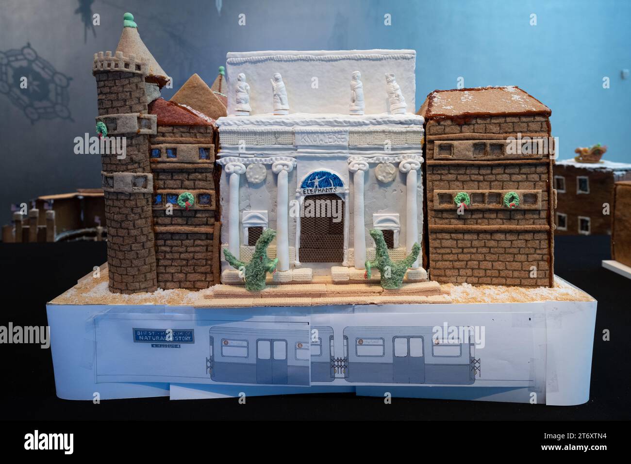 The American Museum of Natural History, re-created in gingerbread, on ...