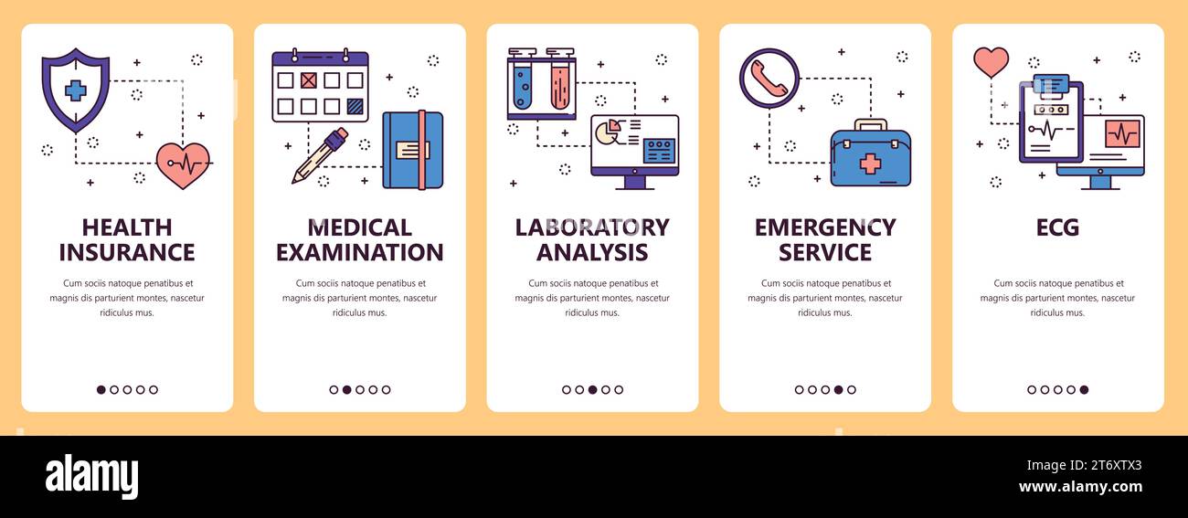 Vector set of vertical banners with Health insurance, Medical ...