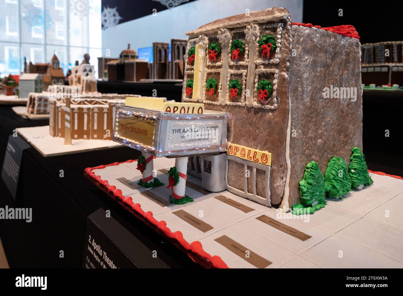 The Apollo Theater, re-created in gingerbread, on display at the ...