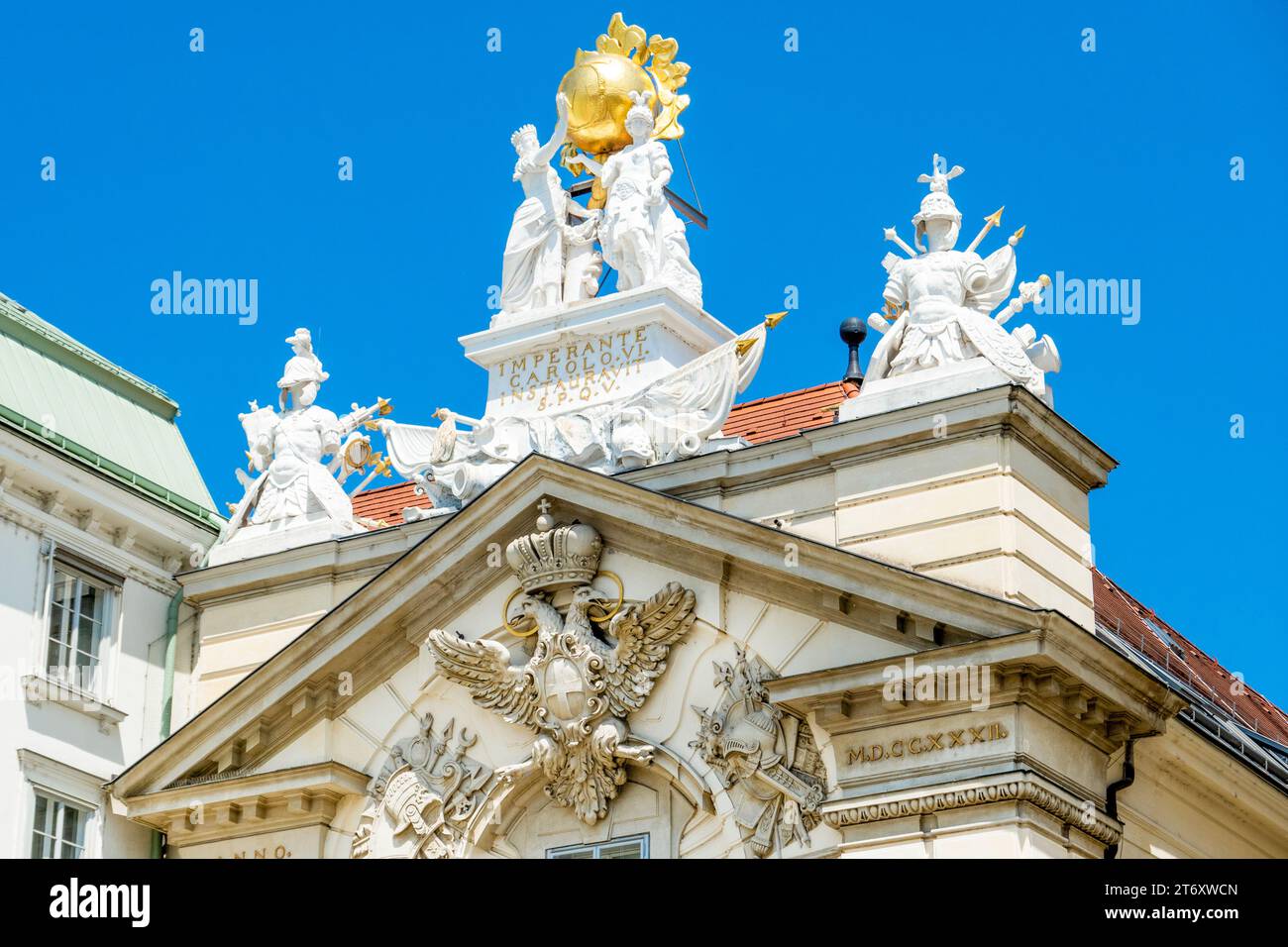 Vienna, Austria - May 27, 2023: A detailed view of the facade of the ...