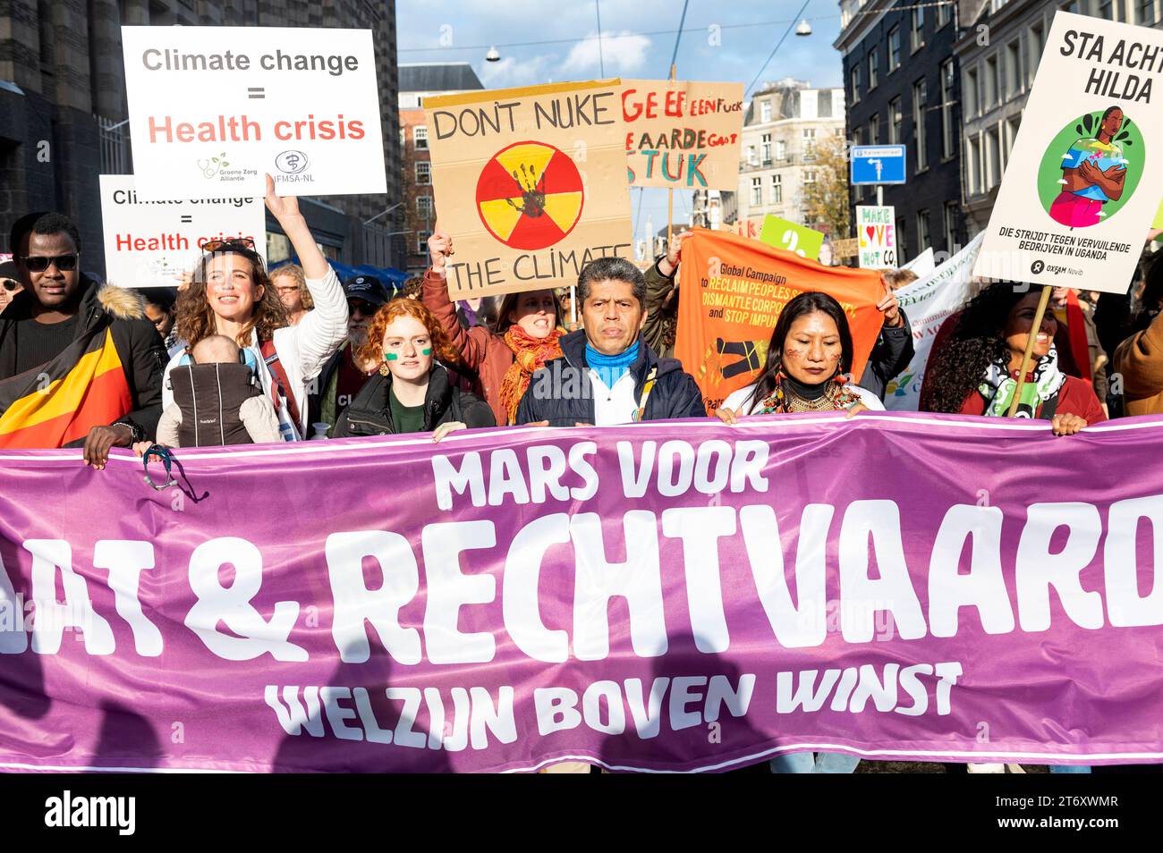 Amsterdam The Netherlands 12th November 2023 Klimaatmars. Climate March ...