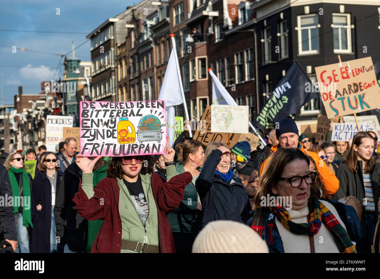 Amsterdam The Netherlands 12th November 2023 Klimaatmars. Climate March ...