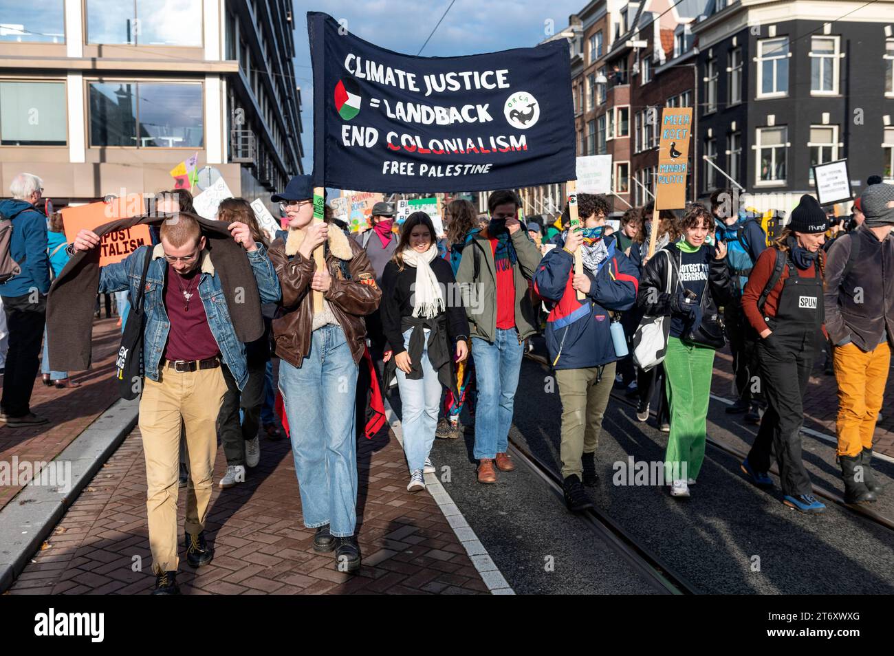Amsterdam The Netherlands 12th November 2023 Klimaatmars. Climate March ...