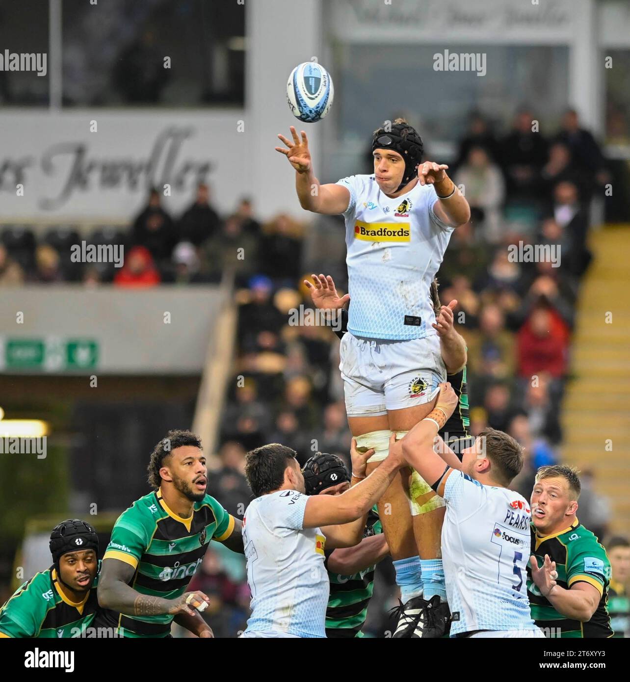 Northampton ENGLAND - Nov 12 2023 : Dafydd Jenkins (c) of Exeter Chiefs ...