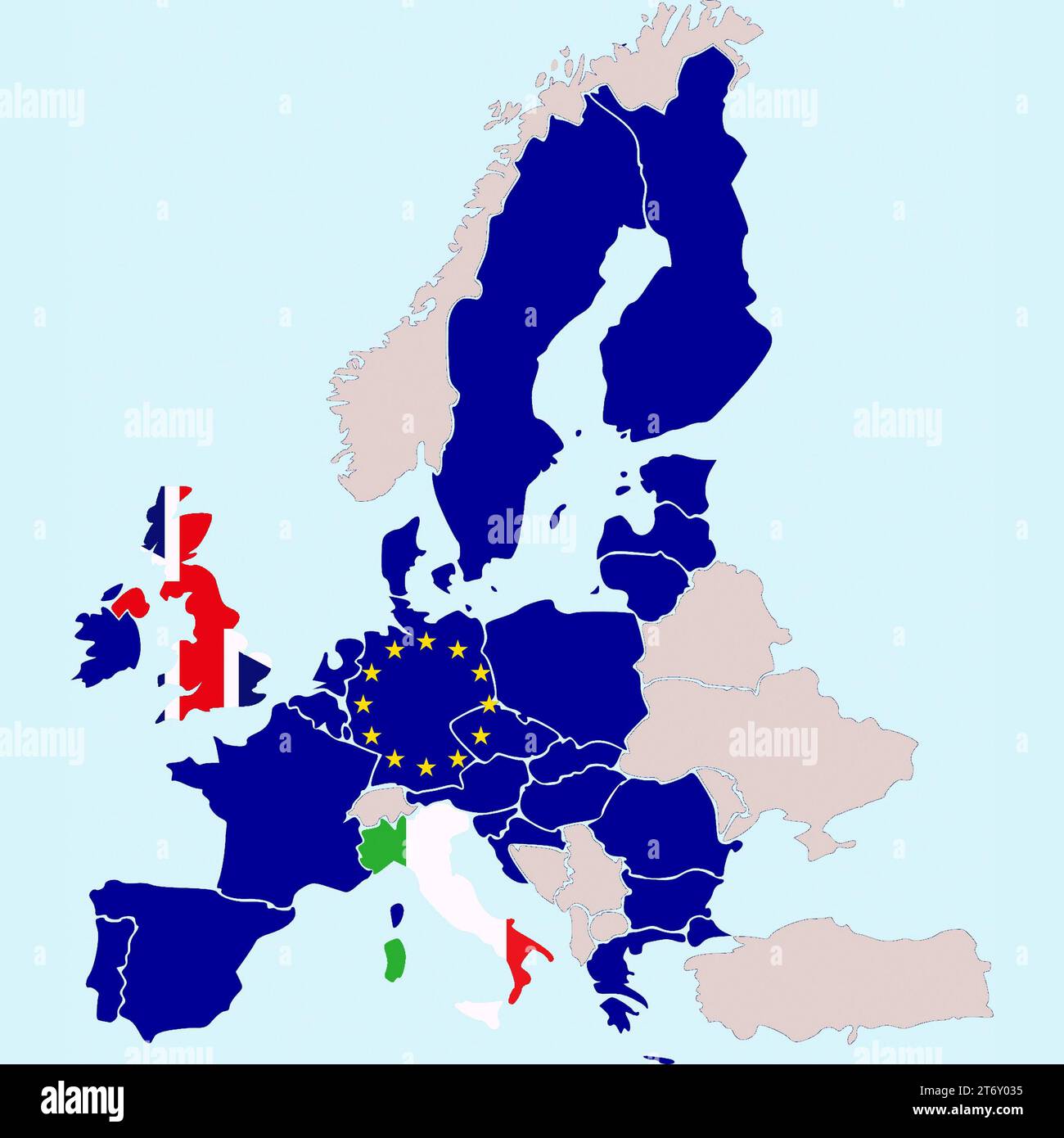 Eurozone map hi-res stock photography and images - Alamy