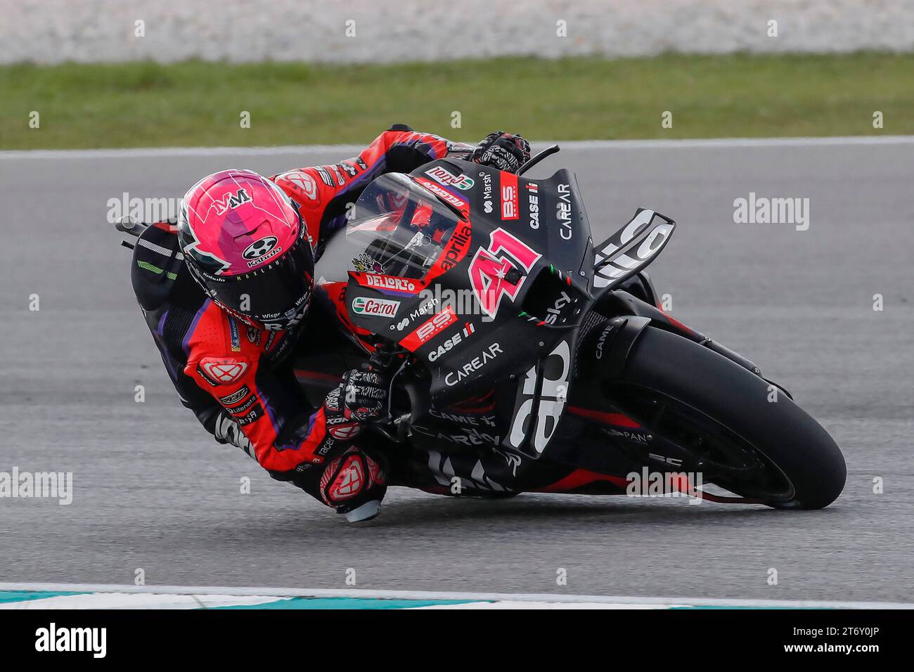 Spanish rider Aleix Espargaro of Aprilia Racing in action during the ...