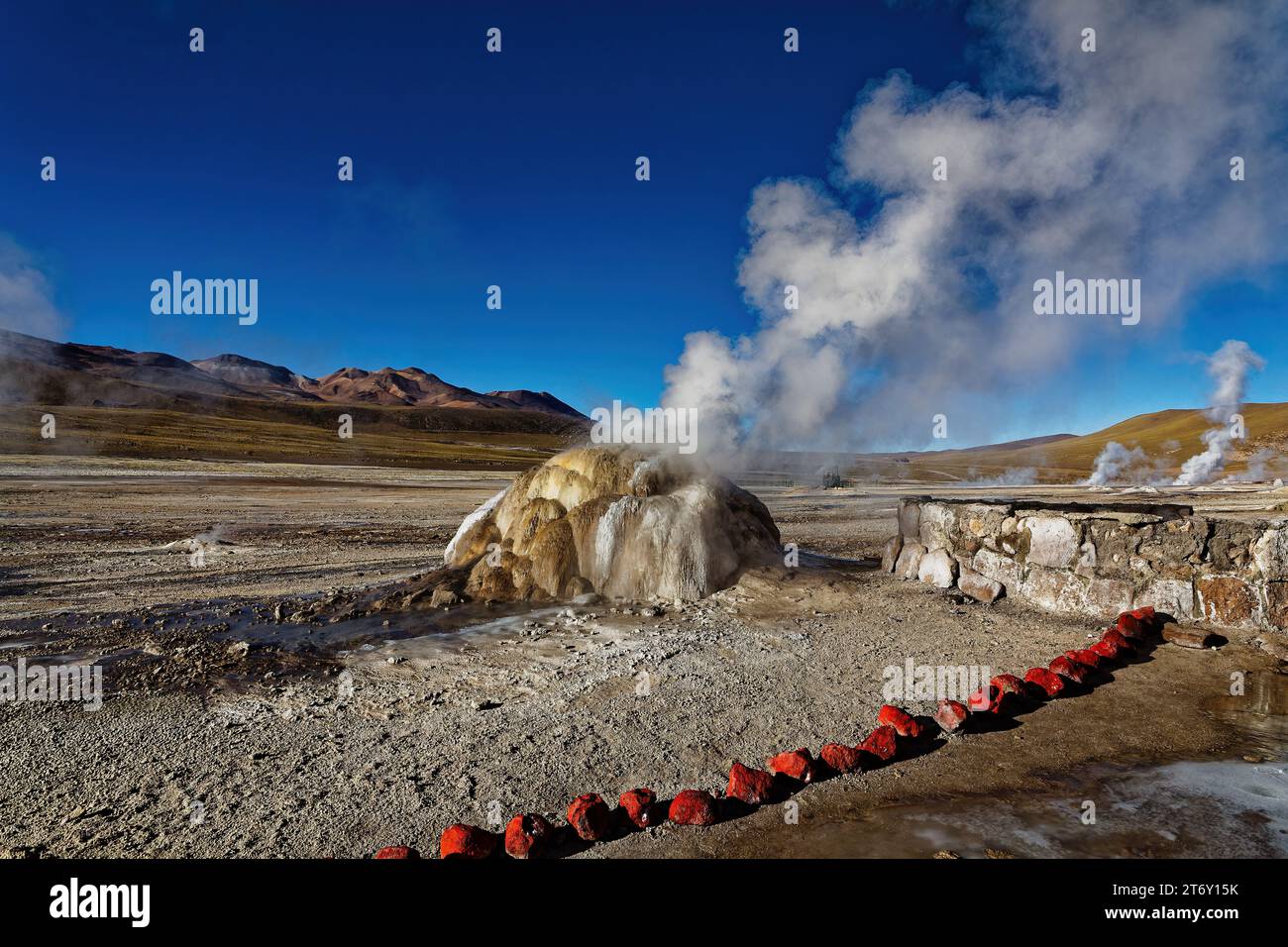 Breathtaking sunrise at Geysers El Tatio in the Atacama Desert - Chile ...
