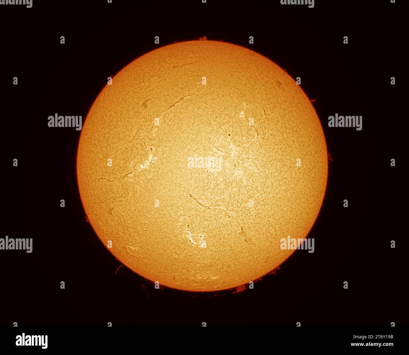 The Sun - Hydrogen Alpha Filtered Solar Disk as seen on October 2, 2023 ...