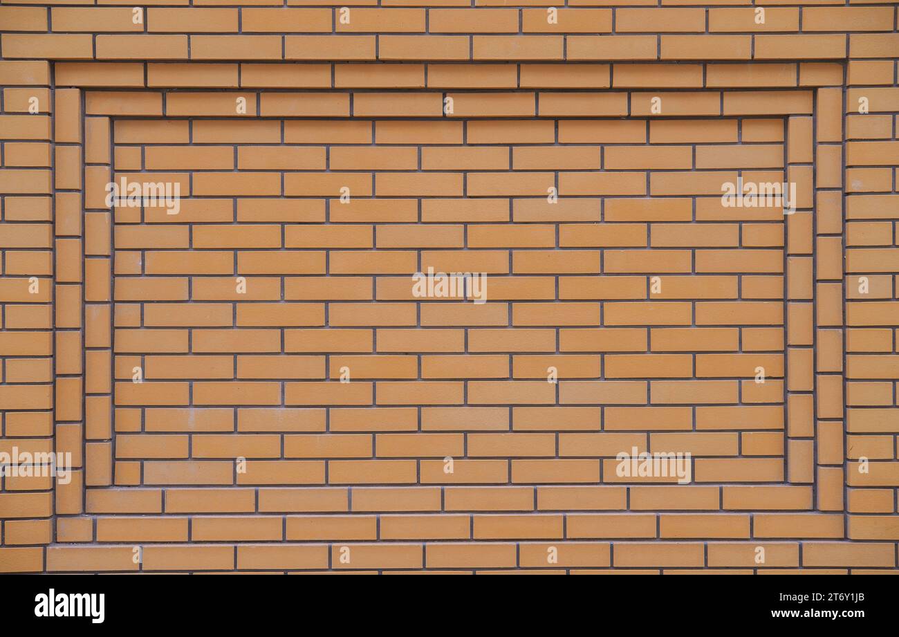 Texture of the yellow brickwork Stock Photo - Alamy