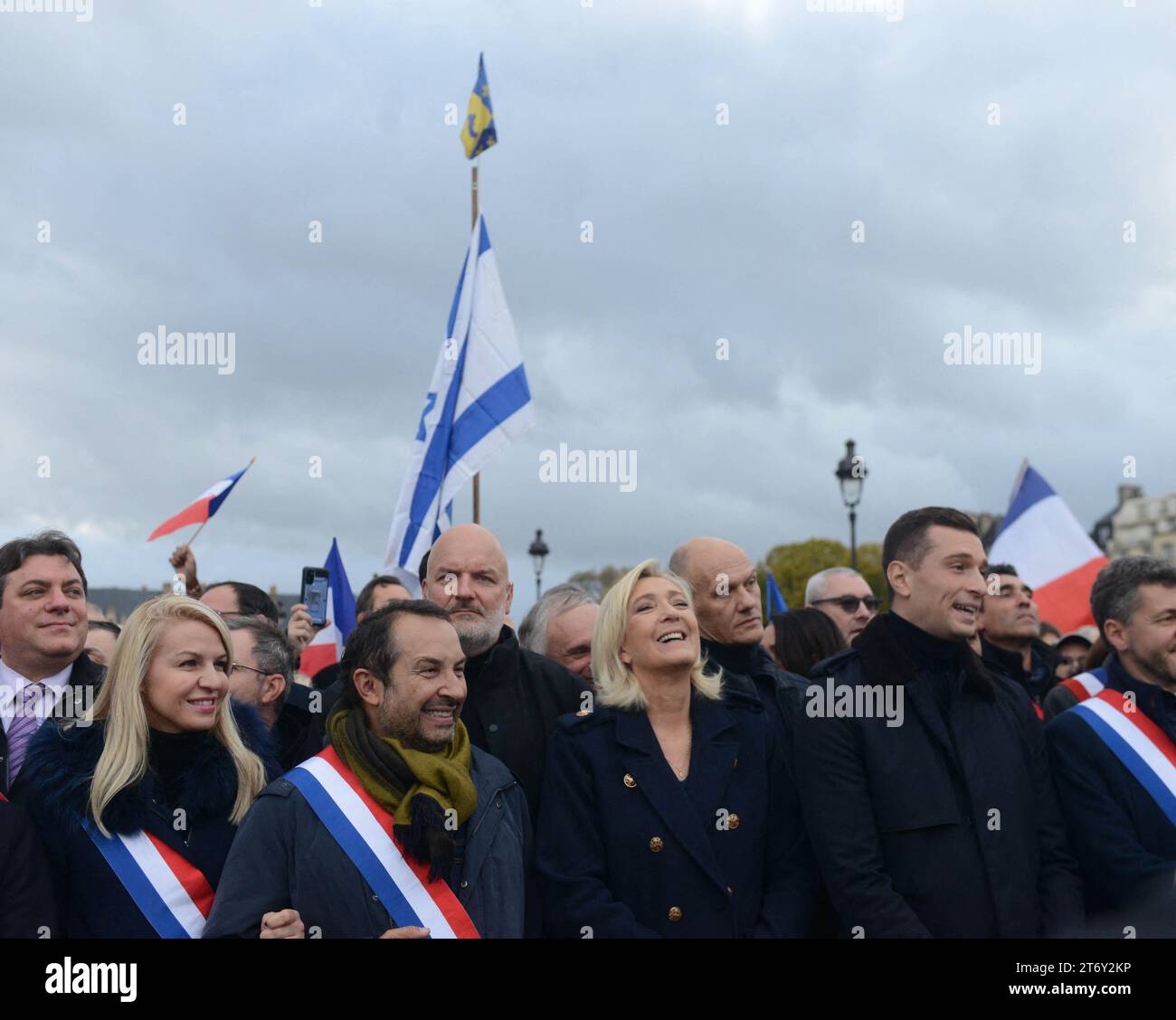 Helen Laporte, Sebastien Chenu, Marine Le Pen and Jordan Bardella ... Helen Laporte, Sebastien Chenu, Marine Le Pen and Jordan Bardella ...