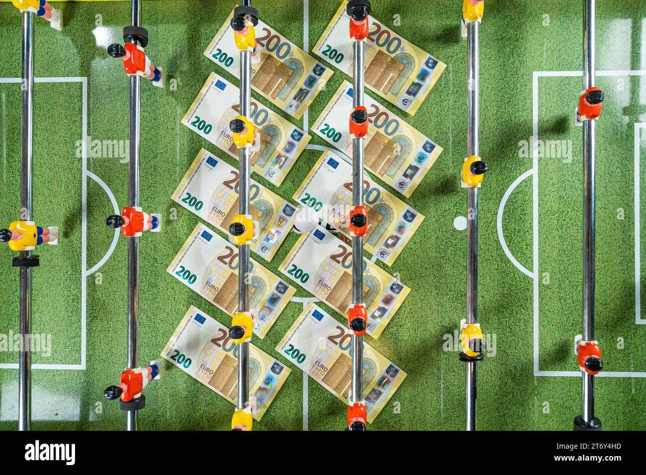 Table Soccer or Foosball Kicker Game, Top View on the 200 euro ...