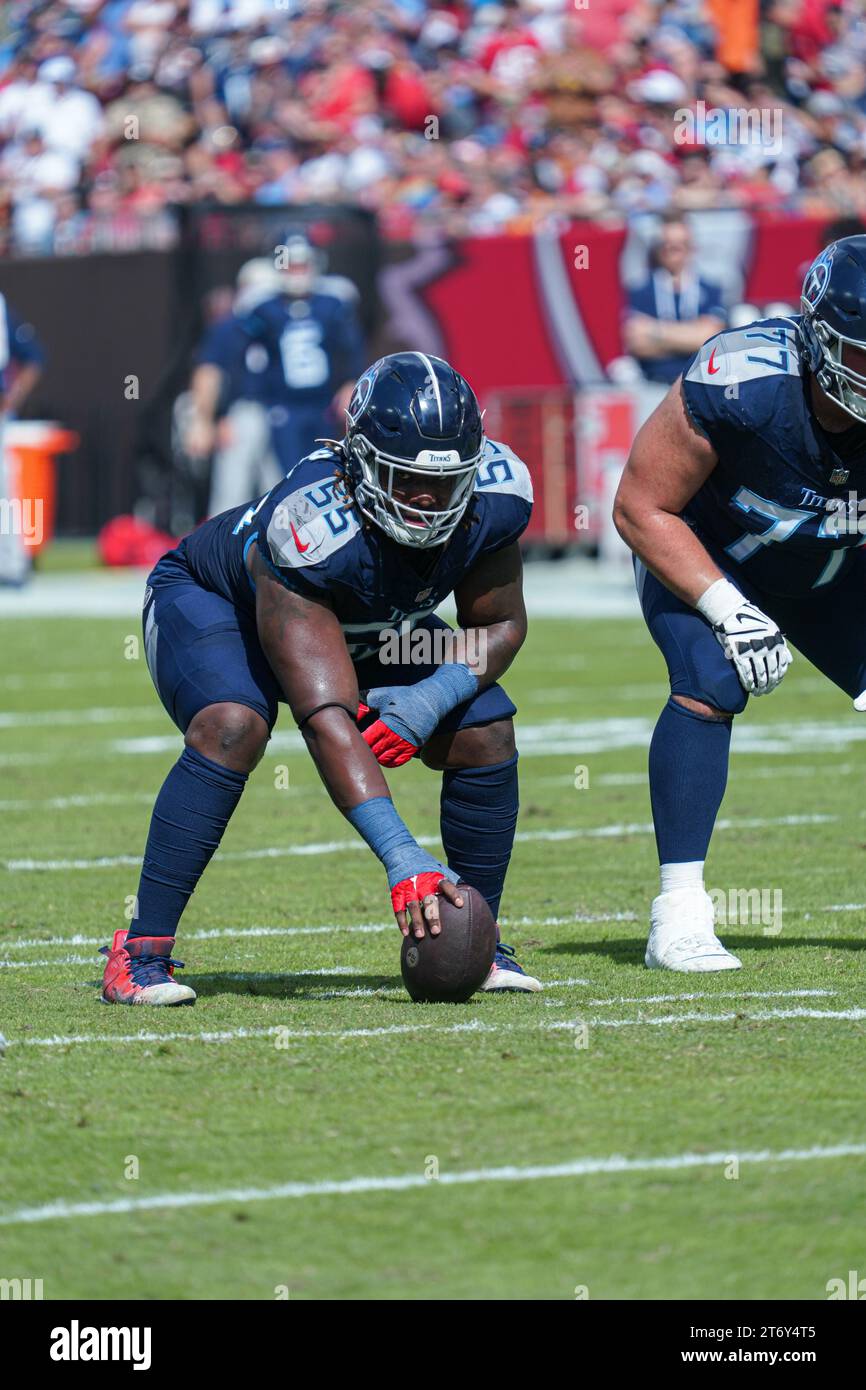 Tampa Bay, Florida, USA, November 12, 2023, Tennessee Titans player ...