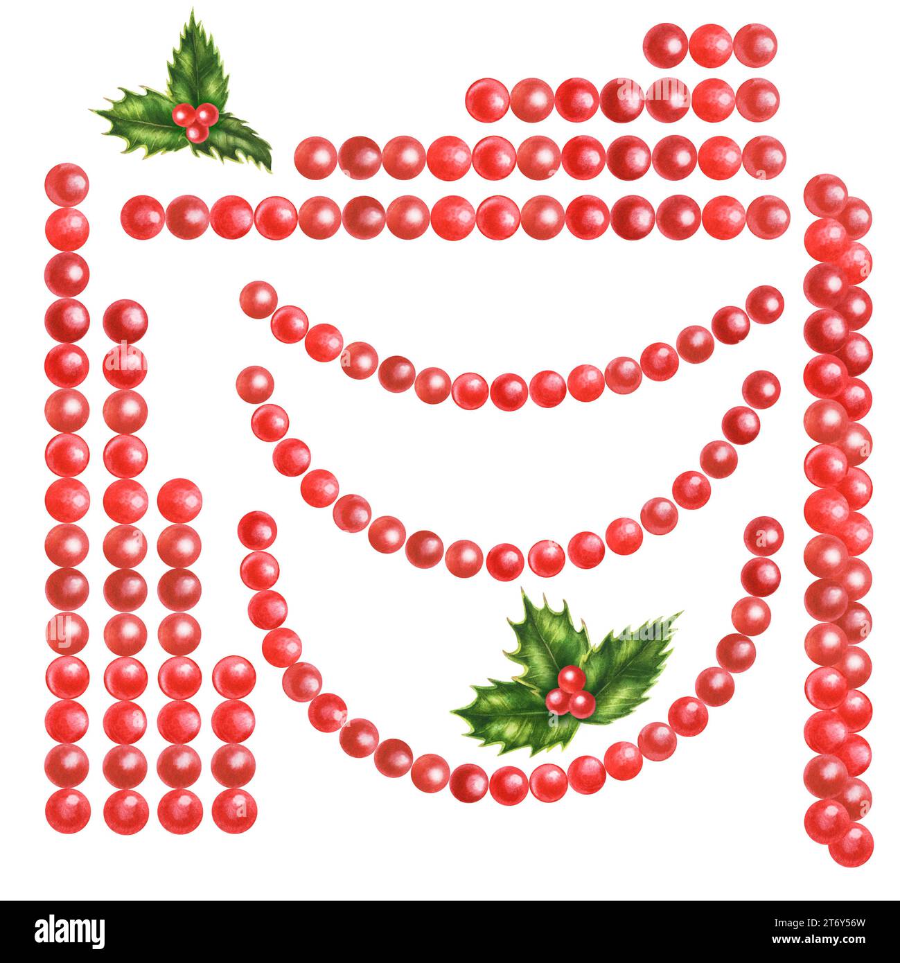 Christmas winter greenery holly Cut Out Stock Images & Pictures - Alamy