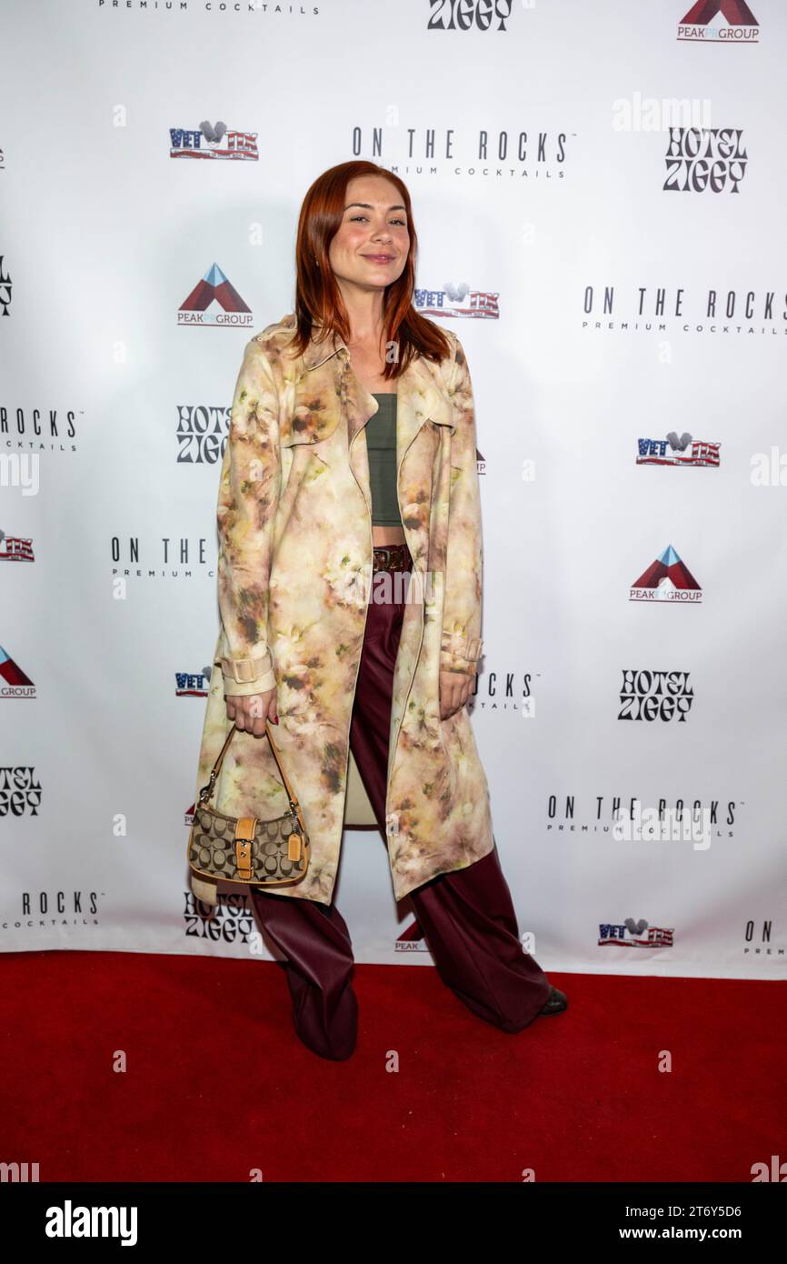 Actress Peyton McCormick attends OTR Presents Comedians For Veterans at ...