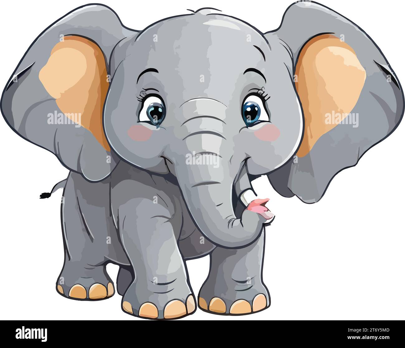 Elephant Cartoon Vector Illustration Design Stock Vector Image & Art ...