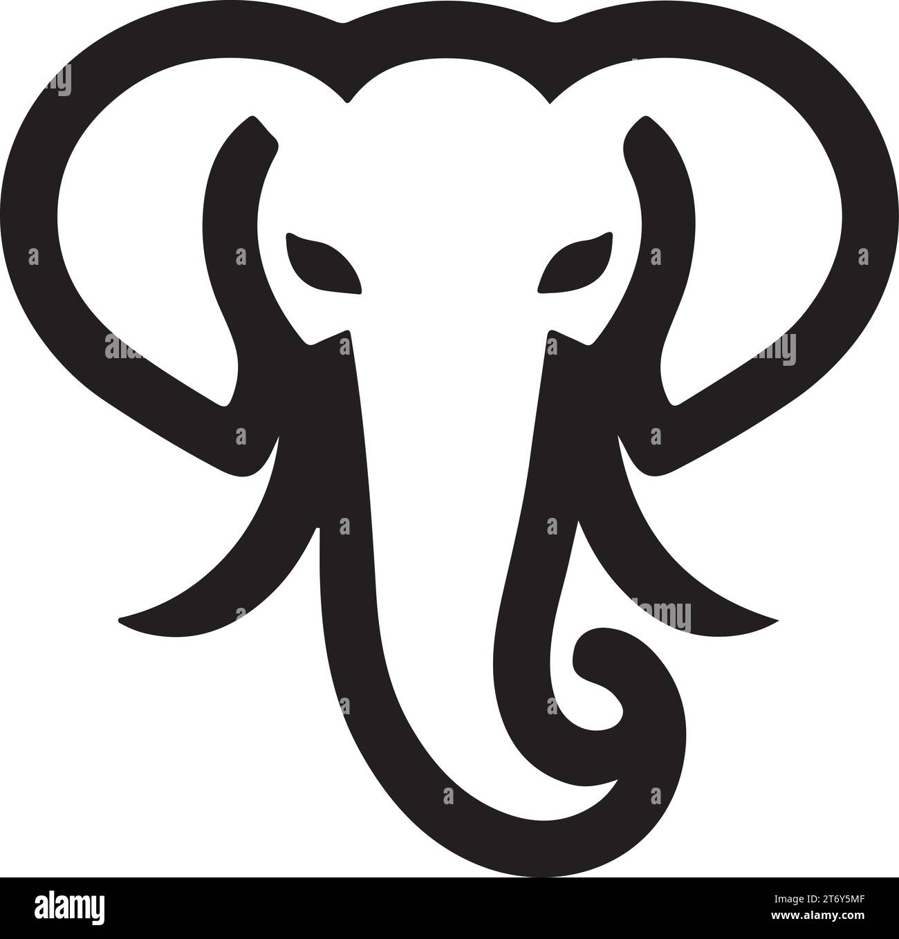 Elephant Logo Outline Vector Illustration Stock Vector Image & Art - Alamy