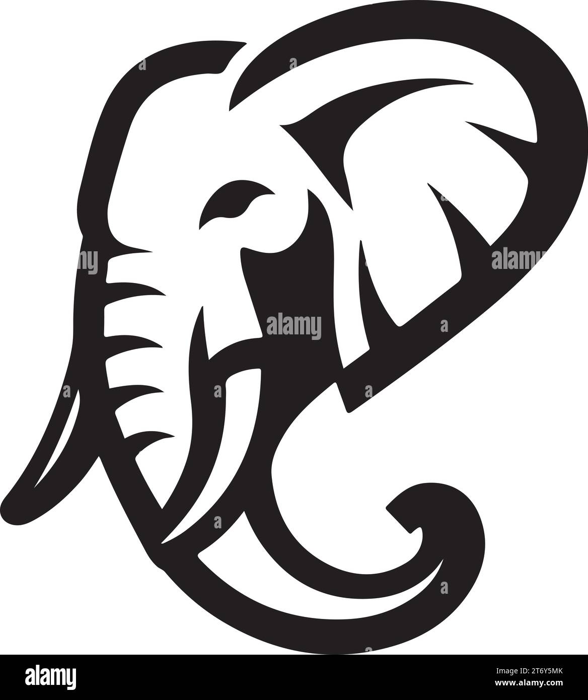 Elephant Logo Outline Vector Illustration Stock Vector Image & Art - Alamy