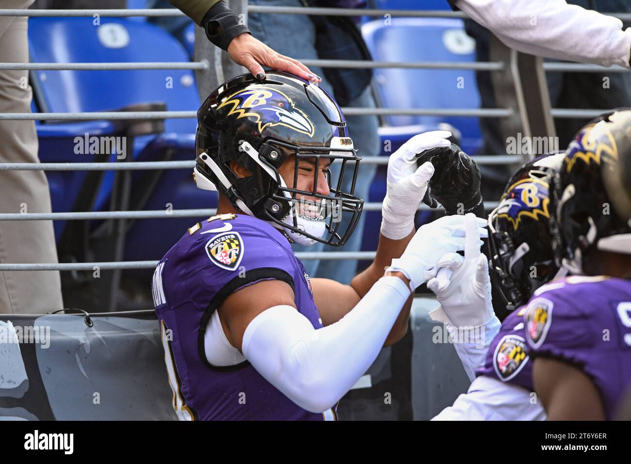 Baltimore, United States. 12th Nov, 2023. Baltimore Ravens safety Kyle ...