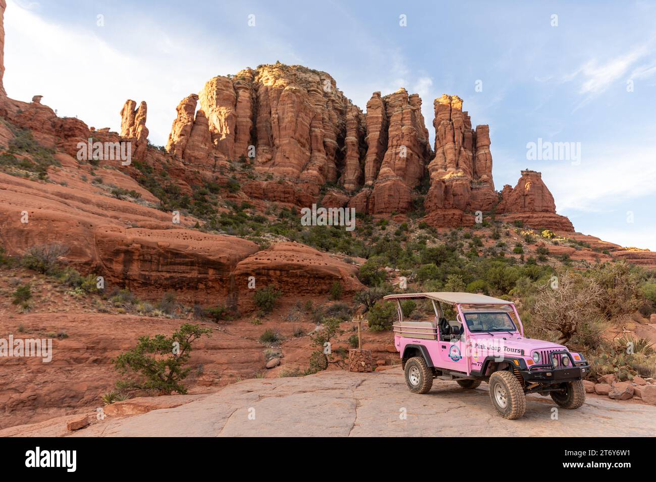 Pink Adventure Tours famous Pink Jeep Tour, Sedona, Arizona Stock Photo ...
