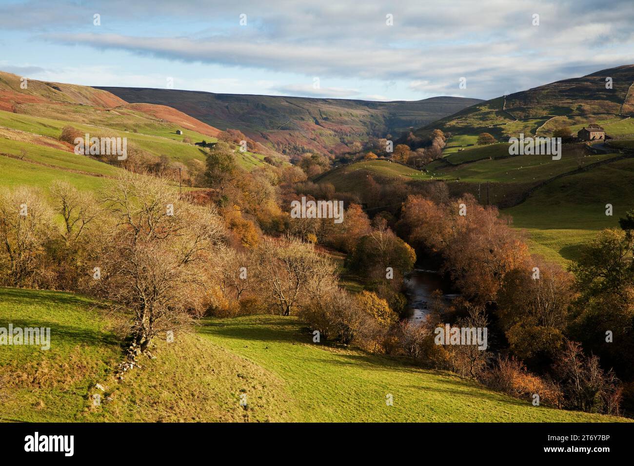 The upper reaches of the River Swale near Keld, in the Yorkshire Dales ...