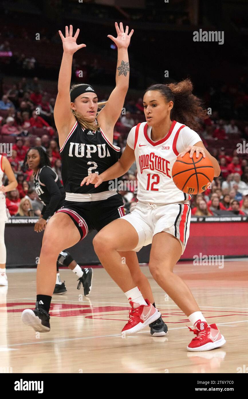 COLUMBUS, OH - NOVEMBER 12: Celeste Taylor #12 of the Ohio State ...