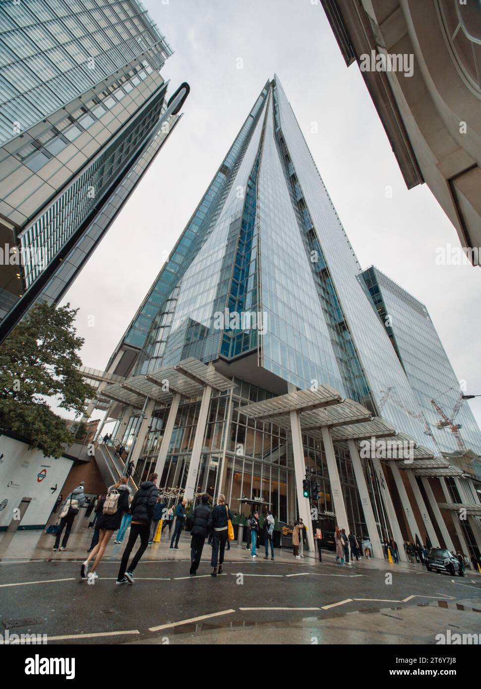 The Shard, London, UK. 21st Oct, 2023. Abstract angled Photo of the ...