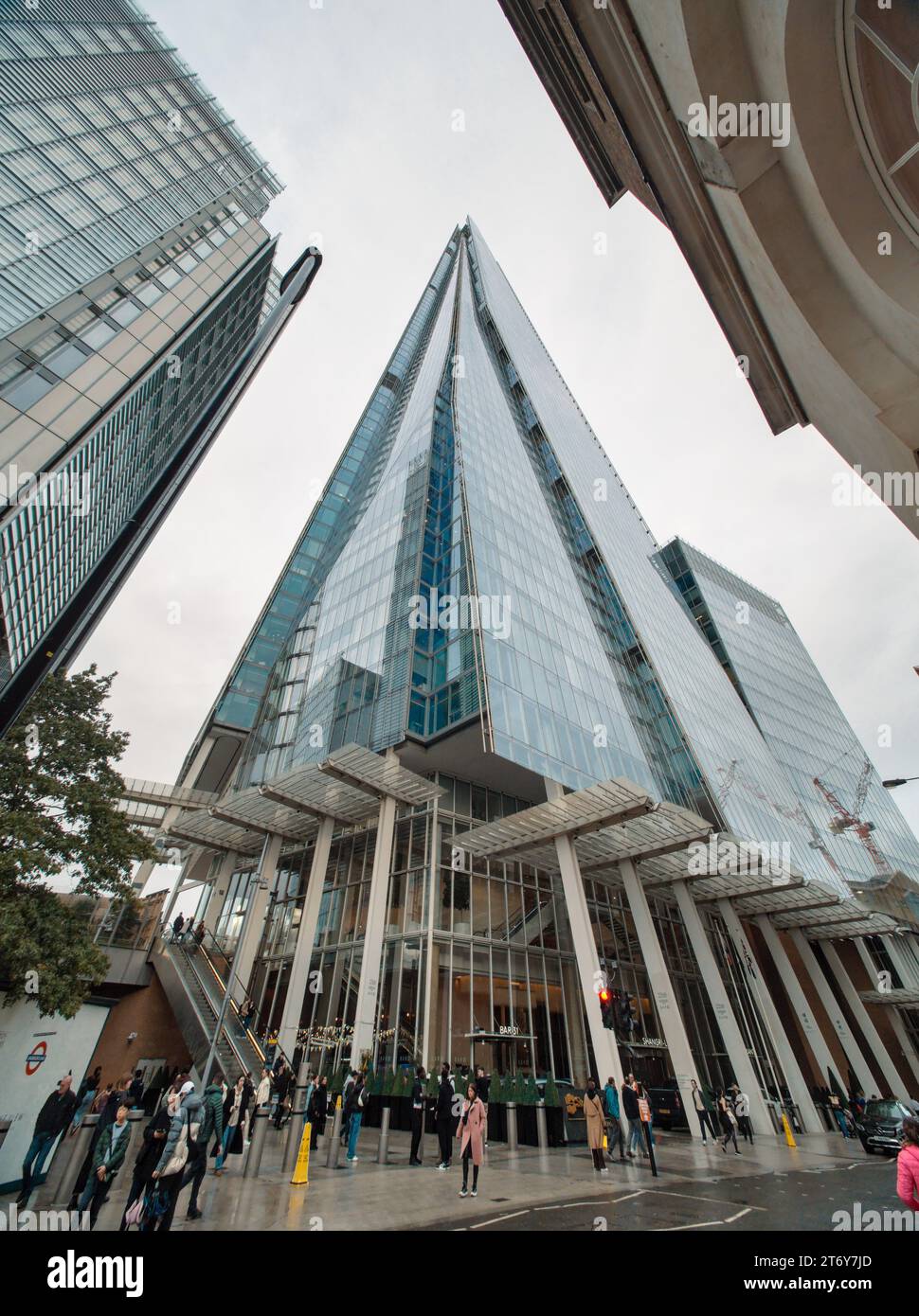 The Shard, London, UK. 21st Oct, 2023. Abstract angled Photo of the ...
