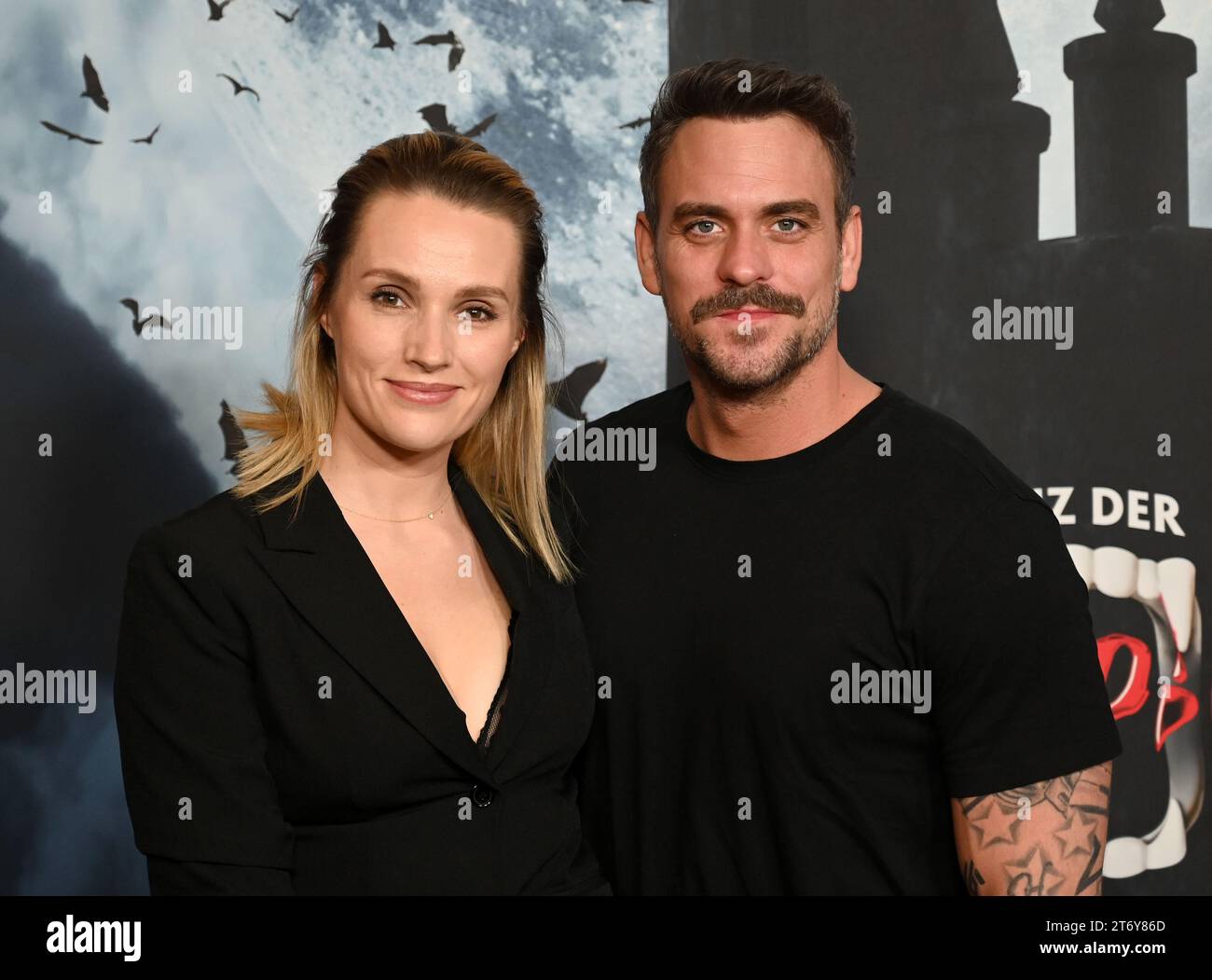 12 November 2023, Hamburg: Anna Hofbauer, actress, and her husband Marc ...