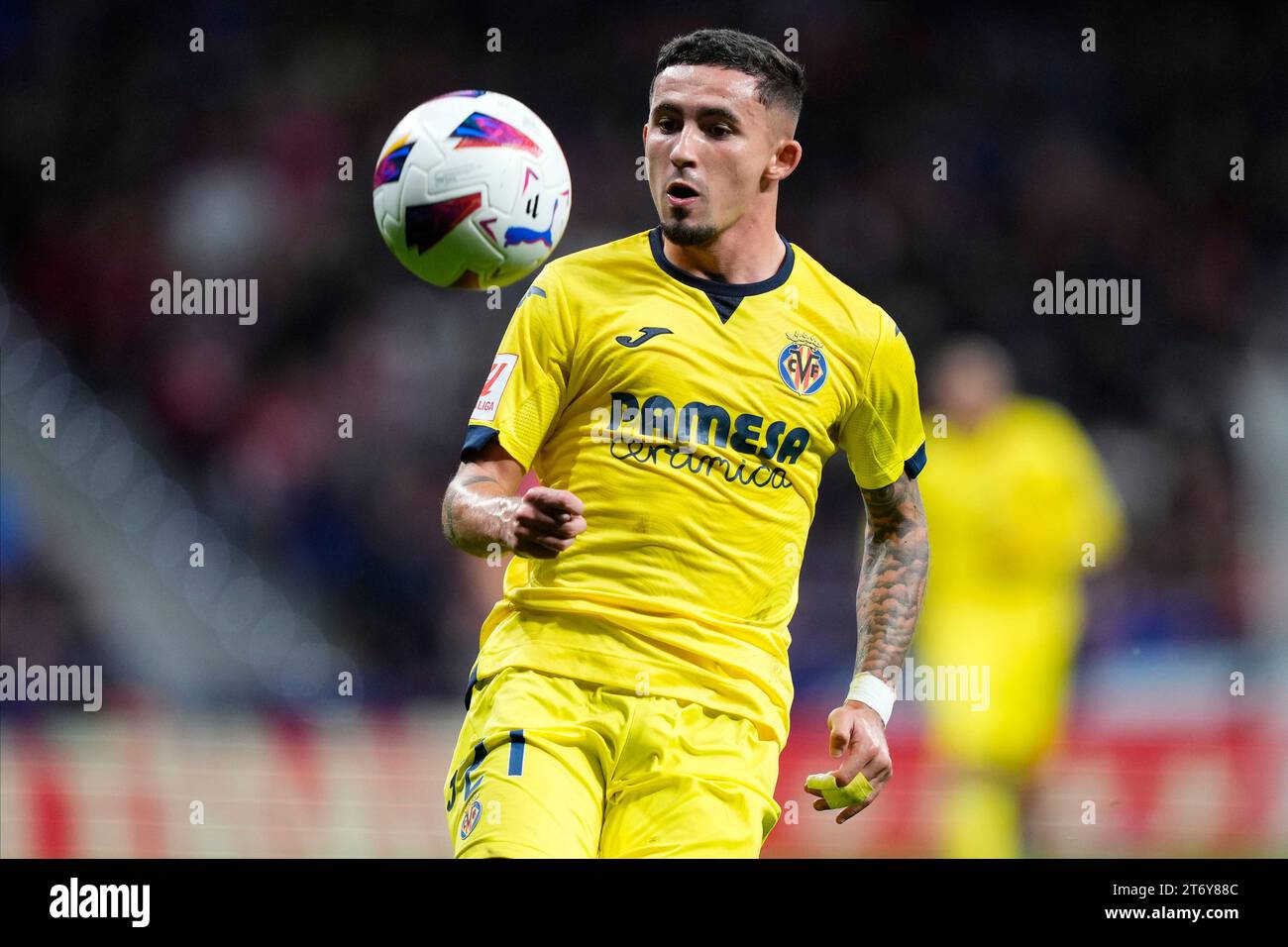 Yeremy Pino of Villarreal CF during the La Liga match between Atletico ...