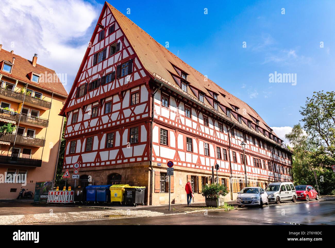 Nuremberg, Germany - July 26, 2023: Half timbered houses in old town of Nuremberg, Bavaria Stock ...