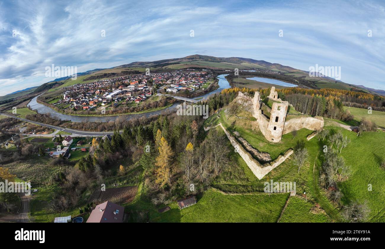 Aerial view of Plavec castle, Slovakia Stock Photo - Alamy